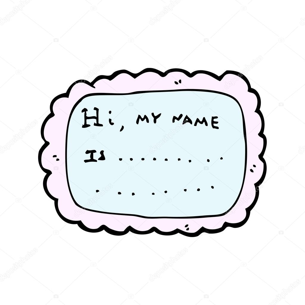 Girly name badge cartoon Stock Vector Image by ©lineartestpilot #16287385