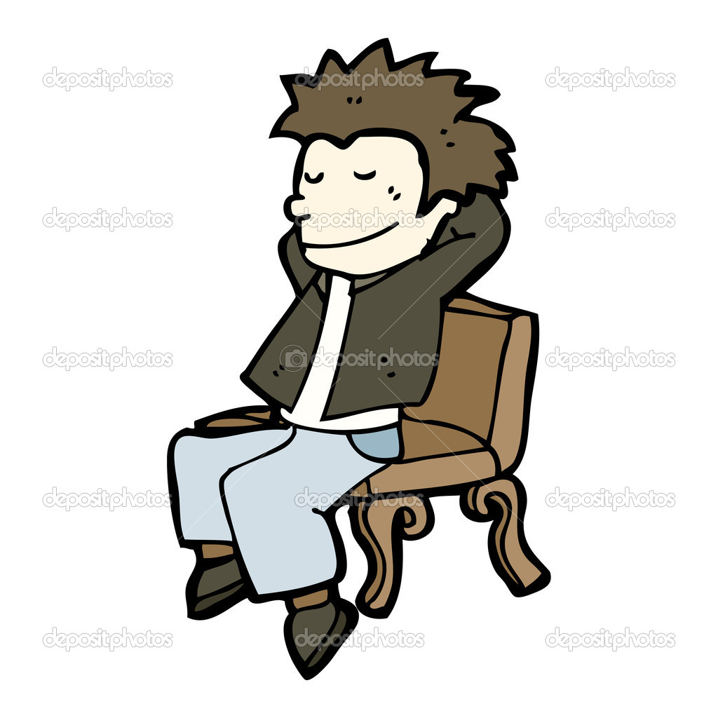 Relaxed man cartoon — Stock Vector © lineartestpilot #16287691