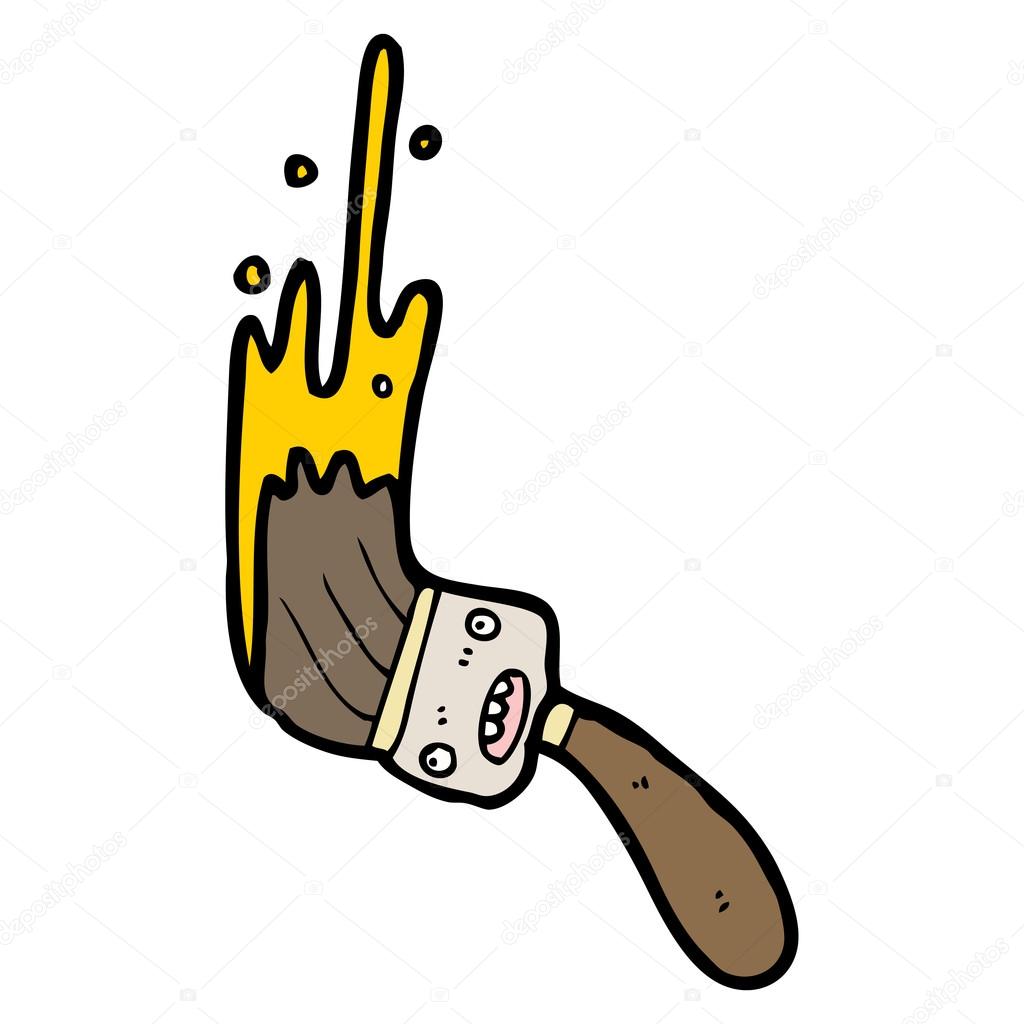 Messy paintbrush cartoon Stock Vector by ©lineartestpilot 16288383