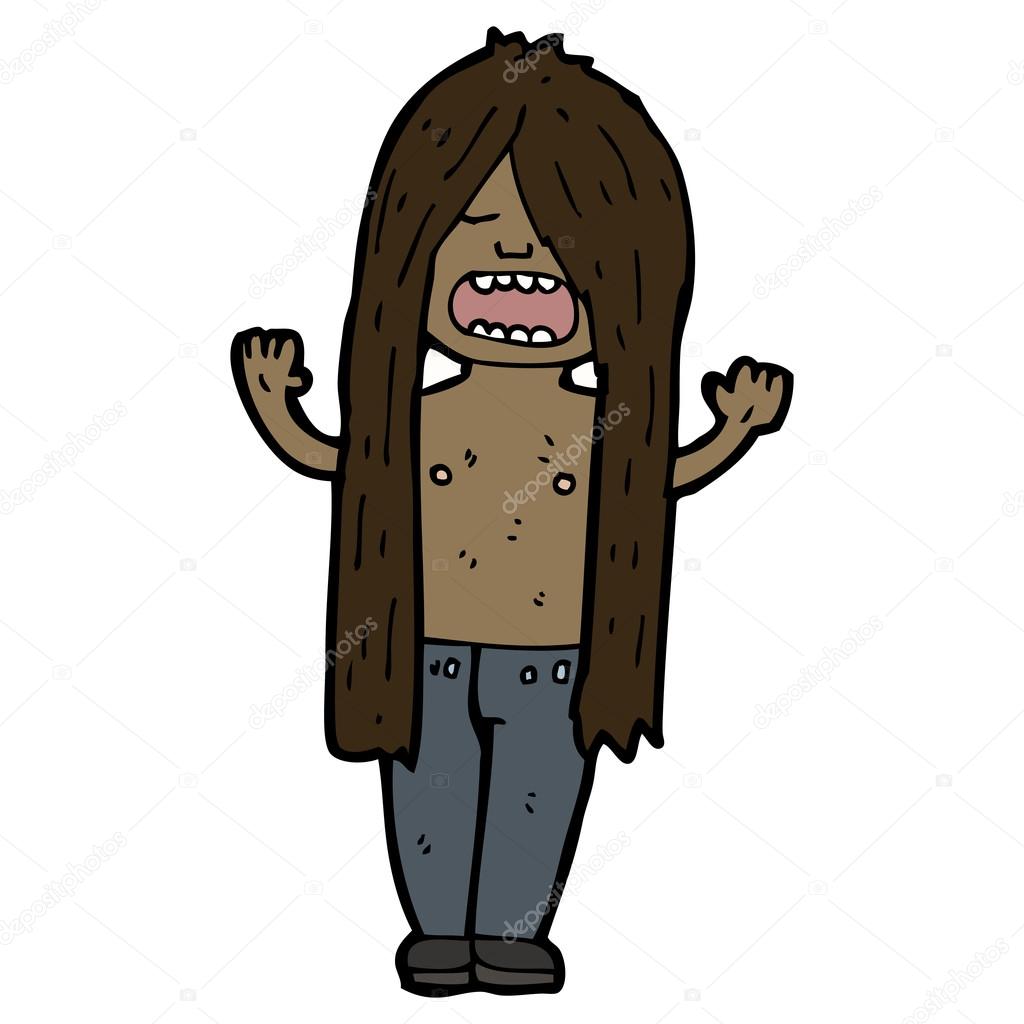 Long hair cartoon Stock Vector Image by ©lineartestpilot #16288461
