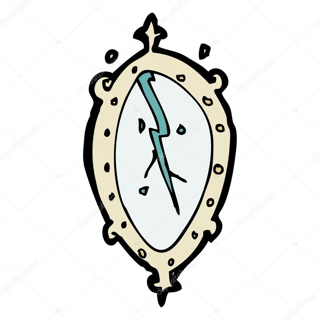 Cartoon cracked mirror Stock Vector by ©lineartestpilot 16288575
