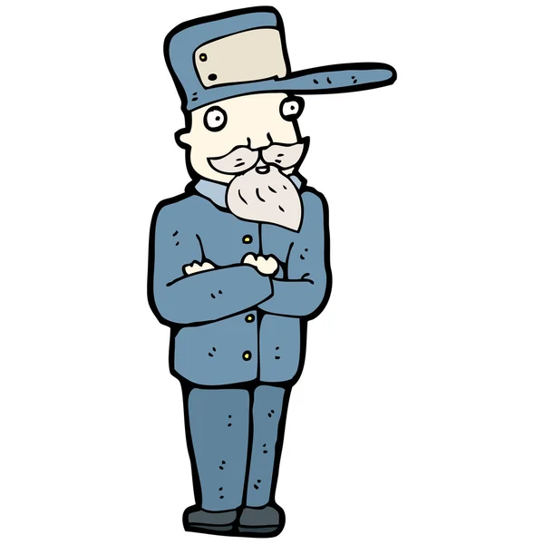 Cartoon train driver man — Stock Vector © lineartestpilot #16290297