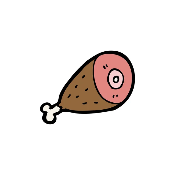 Leg of ham cartoon — Stock Vector © lineartestpilot #16294901