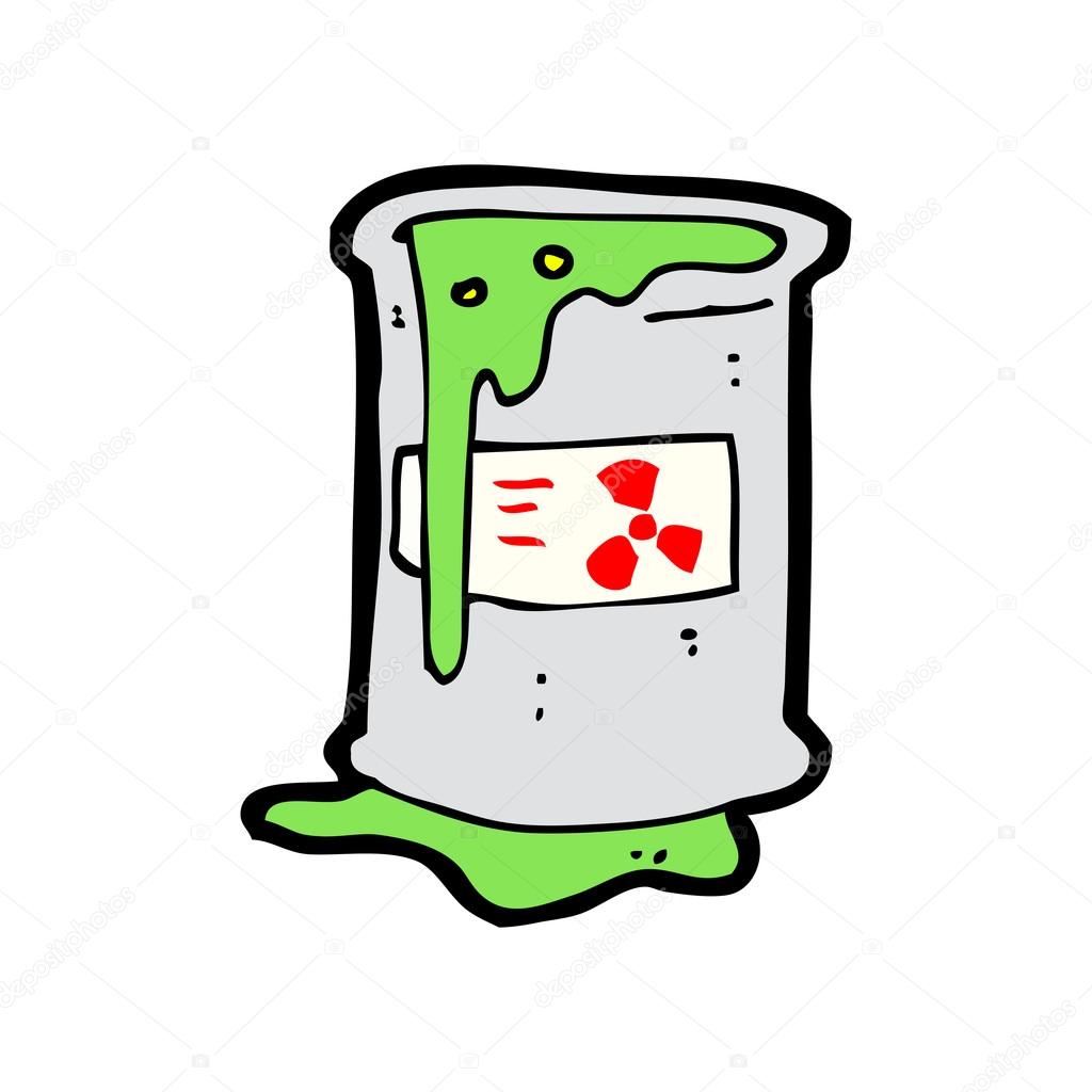 Dibujos animados sobre residuos radiactivos Vector de stock por ...
