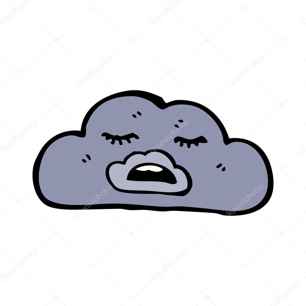 Sad raincloud cartoon Stock Vector Image by ©lineartestpilot #16291117