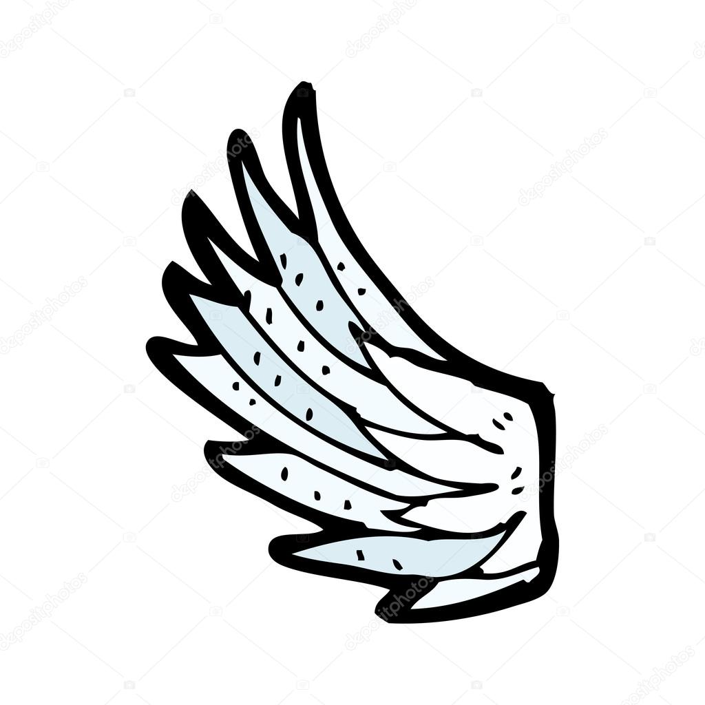 Ángel ala de dibujos animados Vector de stock por ©lineartestpilot 16293325