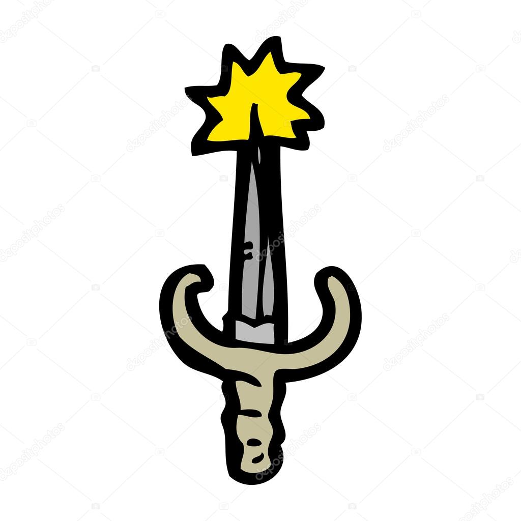 Daga mágica de dibujos animados Vector de stock por ©lineartestpilot ...