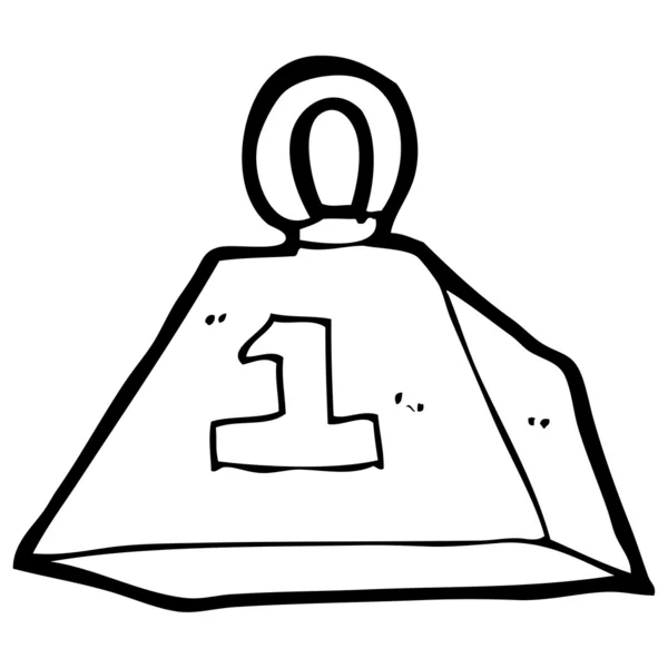 Cartoon one ton weight — Stock Vector © lineartestpilot #21539469