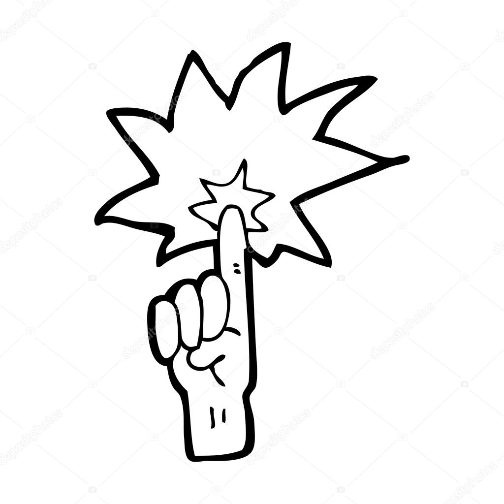Cartoon pointing finger sign with explosion Stock Vector by ...