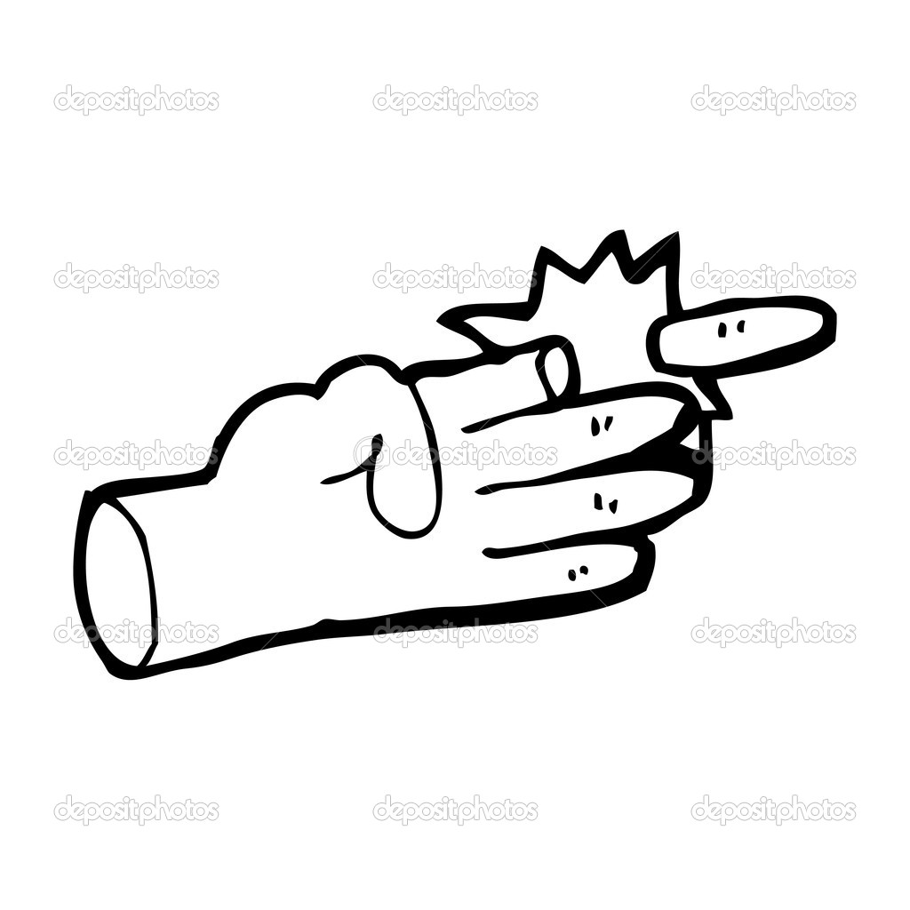 Finger Cut Clipart Black And White