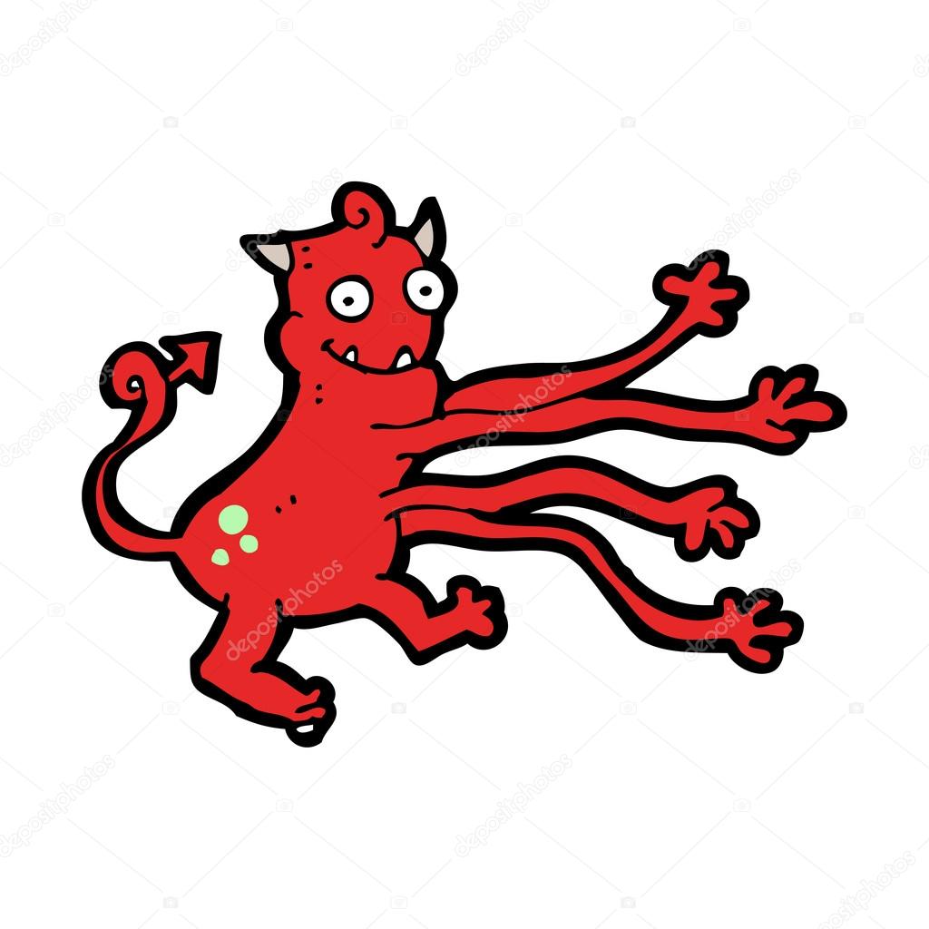 Cartoon monster with long arms Stock Vector Image by ©lineartestpilot ...
