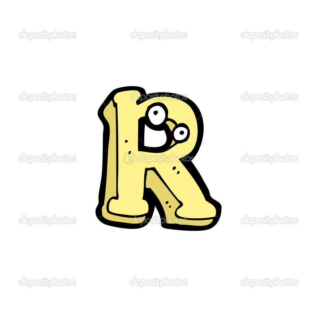 Kreslený písmeno r Stock Vector od © lineartestpilot 18508641