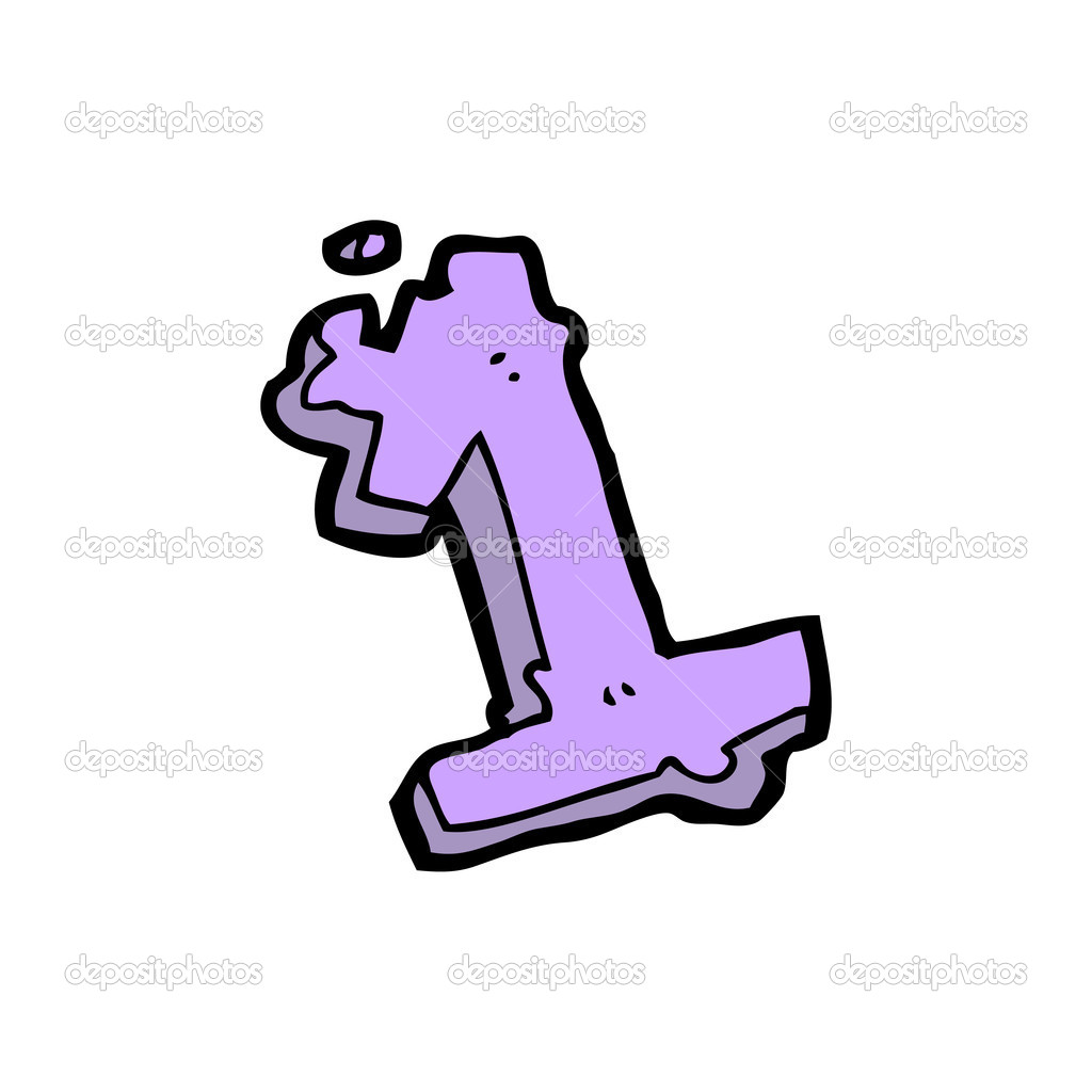 dibujos animados número uno — Vector de stock © lineartestpilot #18509097