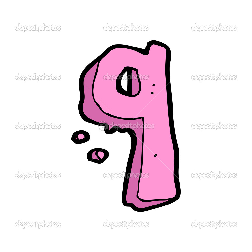 Dibujos animados número 9 Vector de stock por ©lineartestpilot 18509119