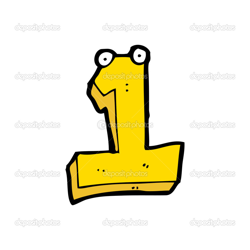 Dibujos animados número uno — Vector de stock #18509341 — Depositphotos