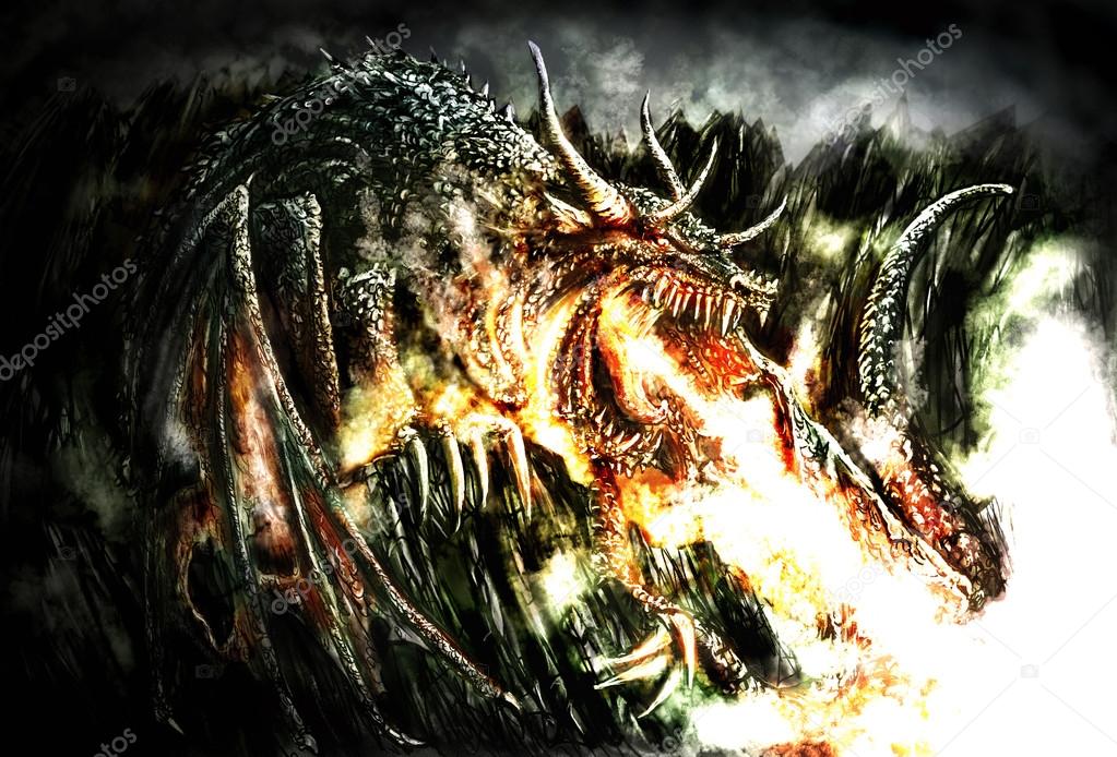 Realistic Fire Dragon