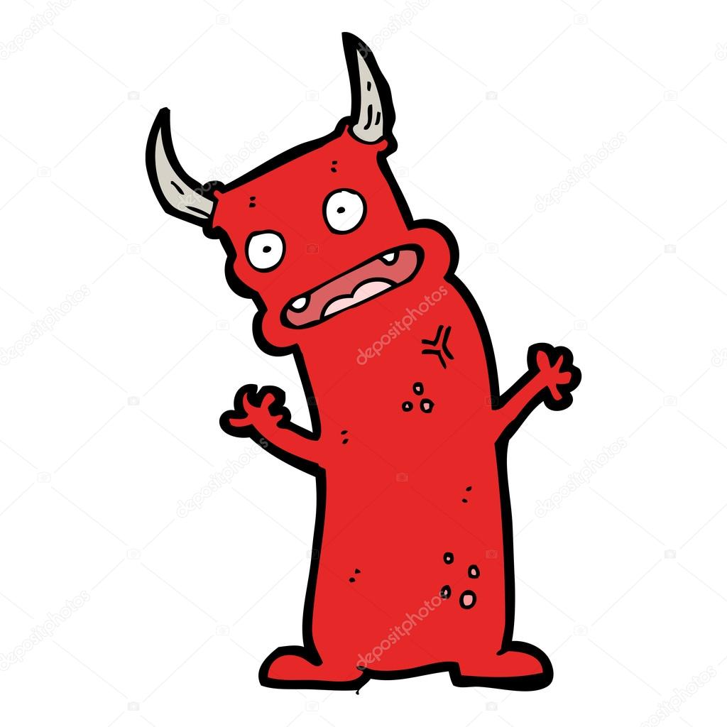 Funny little devil cartoon Stock Vector by ©lineartestpilot 18512307