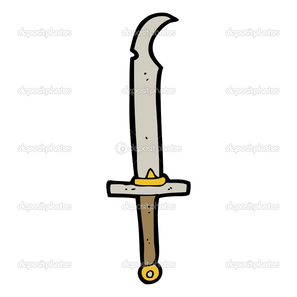 Cartoon curved sword Stock Vector by ©lineartestpilot 18512915