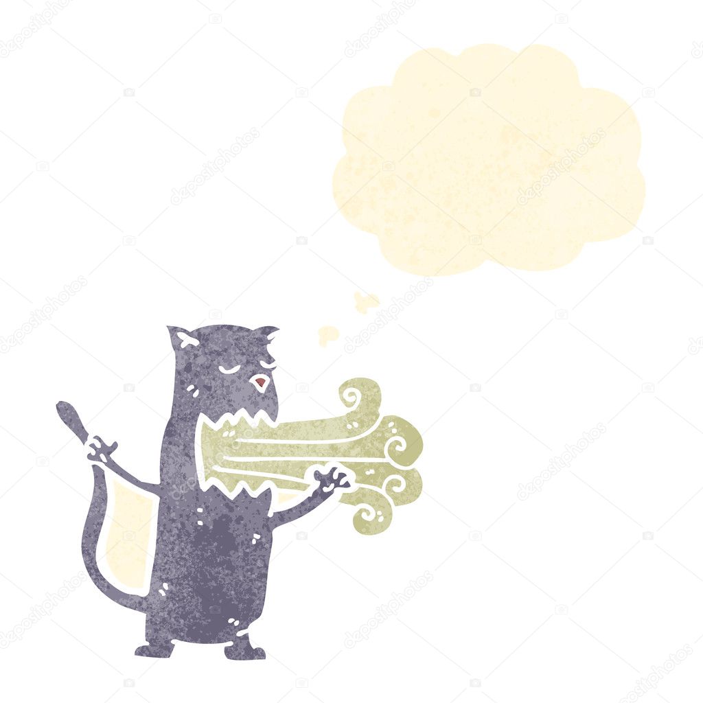 Cartoon burping cat Stock Vector by ©lineartestpilot 19405797