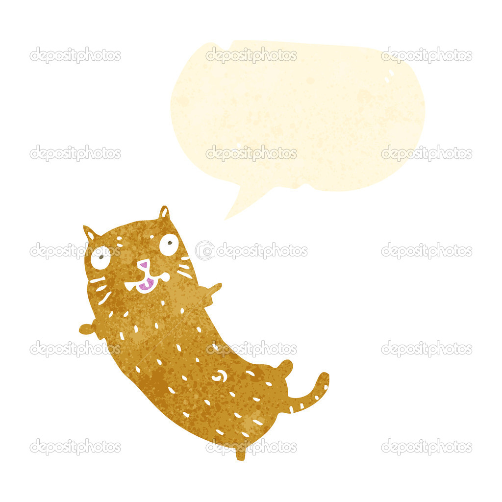 Cartoon floating cat Stock Vector by ©lineartestpilot 19406323