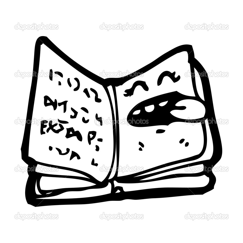 Magic spell book cartoon Stock Vector Image by ©lineartestpilot #19584515