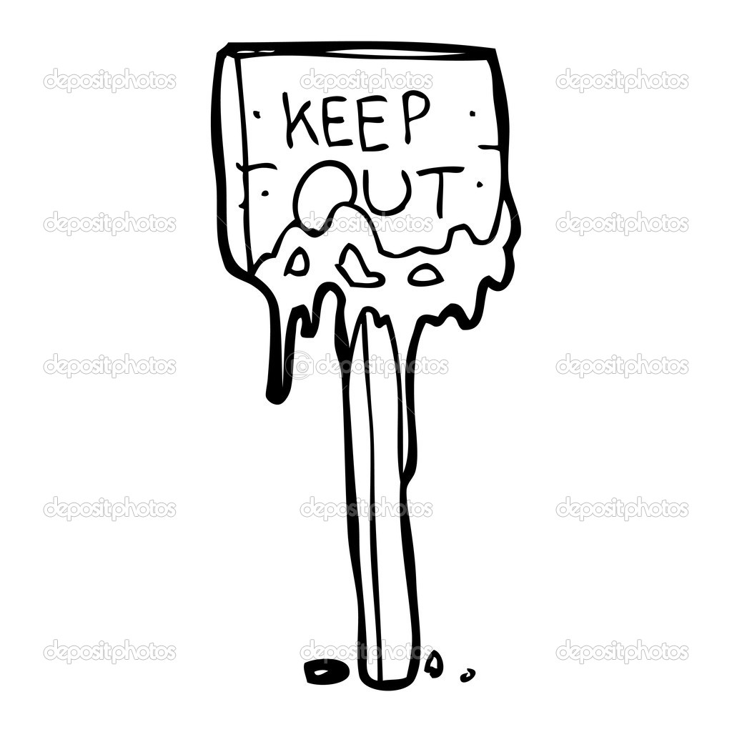 Keep out sign cartoon Stock Illustration by ©lineartestpilot #19584617