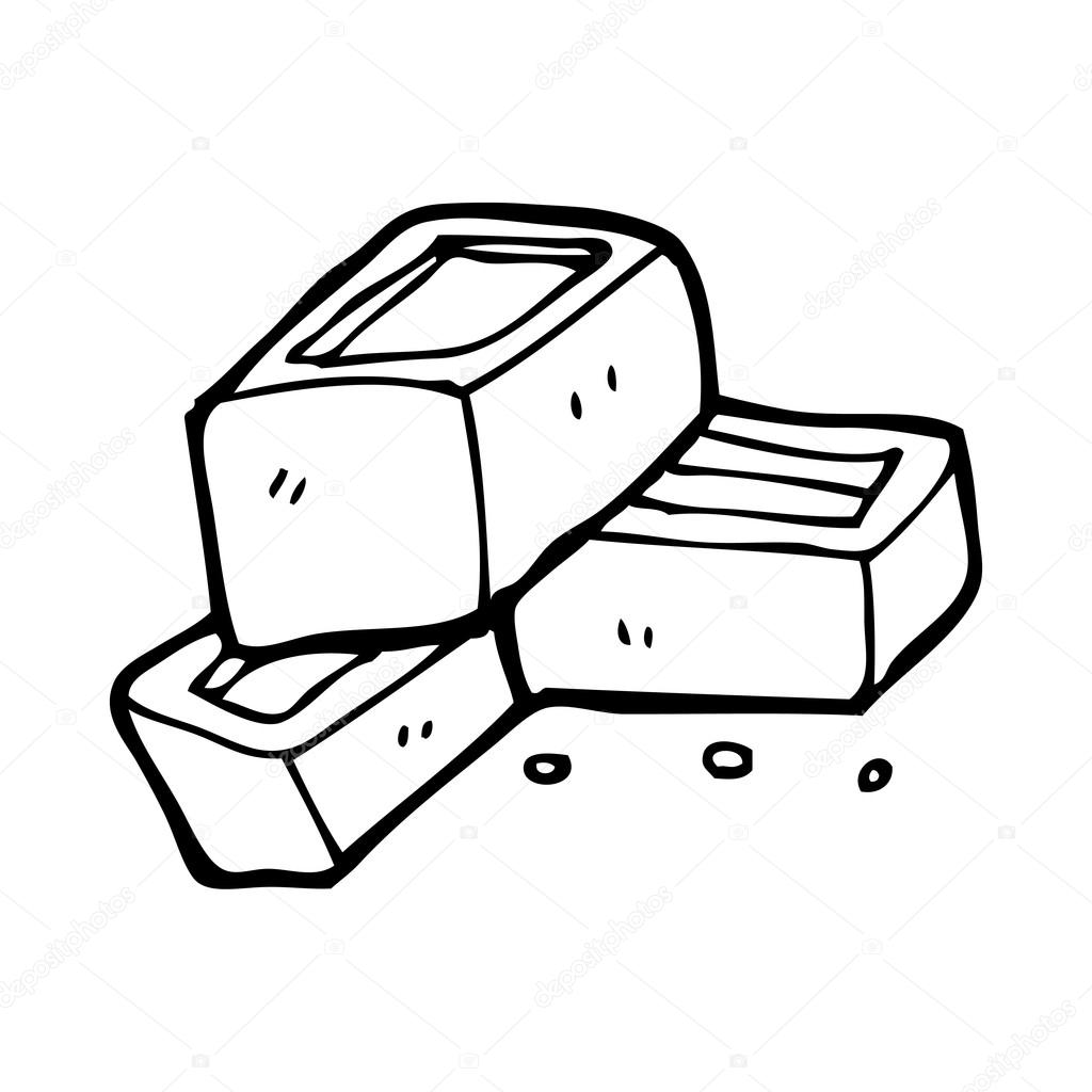 Cartoon pile of bricks Stock Vector by ©lineartestpilot 19584689