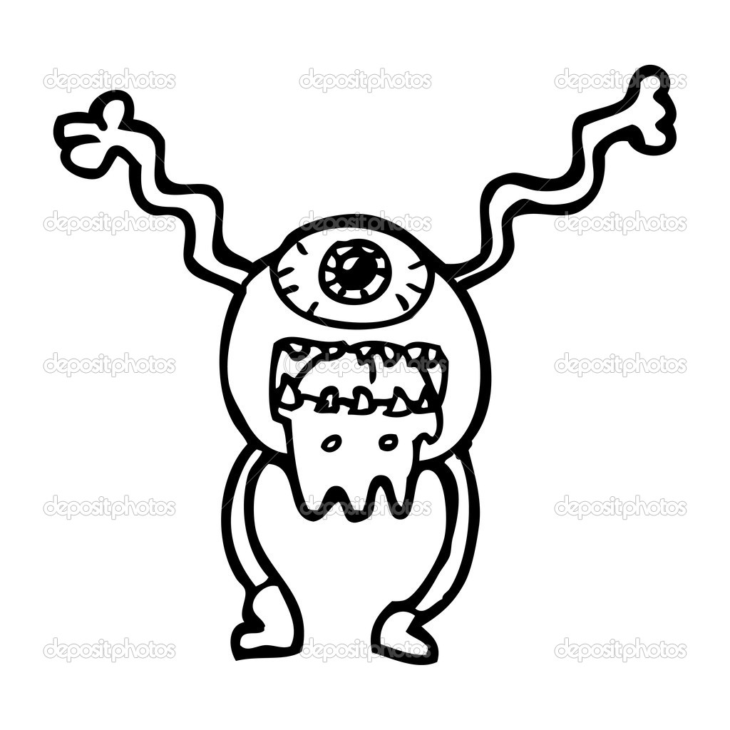 Crazy alien cartoon Stock Vector Image by ©lineartestpilot #19584741