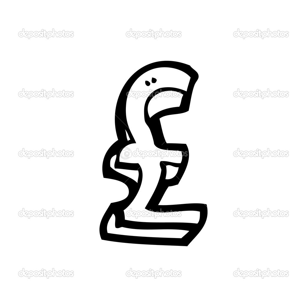 Pound sterling sign cartoon — Stock Vector © lineartestpilot #19585333