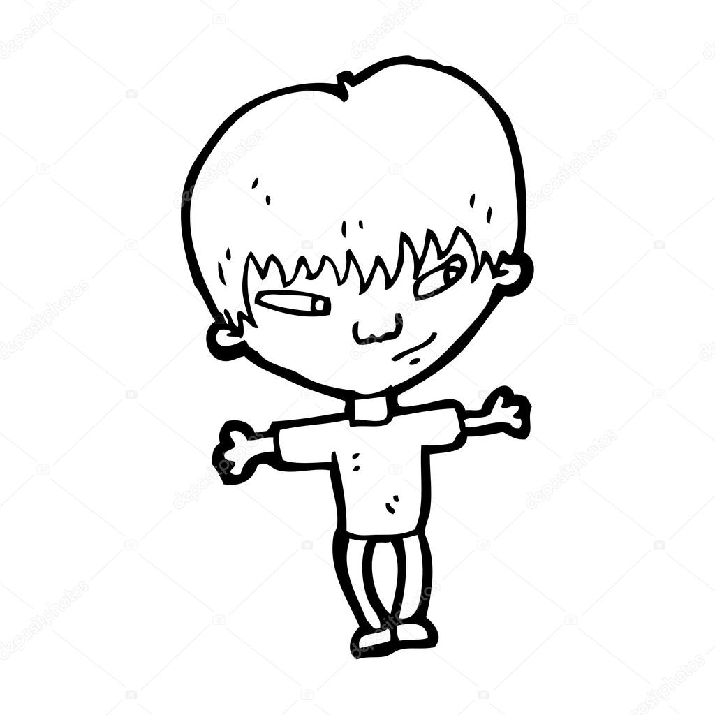 Clever kid cartoon Stock Vector by ©lineartestpilot 19613021