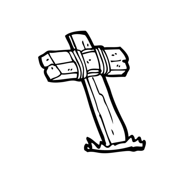 Rough Wooden Cross Vector