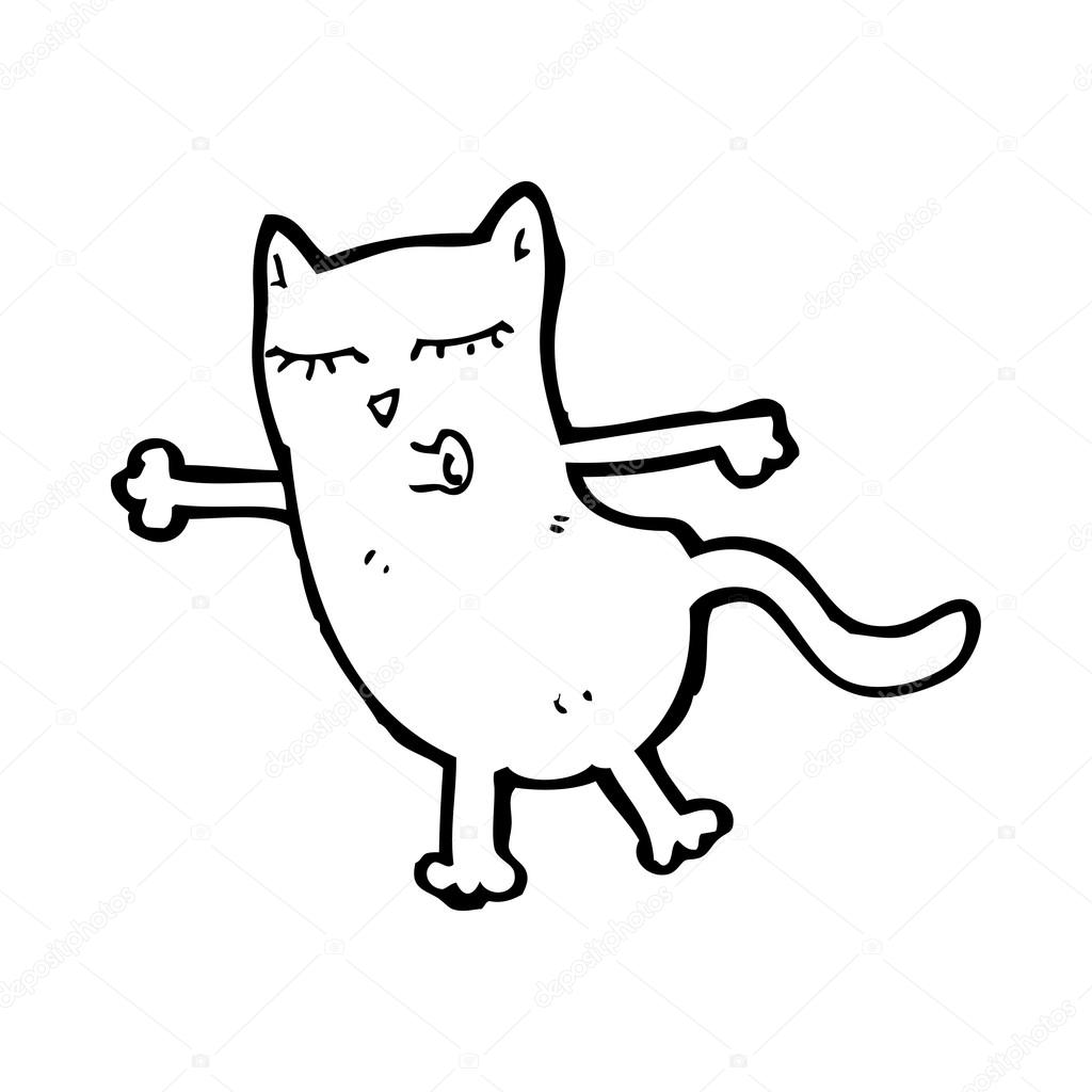 Dancing cat cartoon Stock Illustration by ©lineartestpilot #19760449