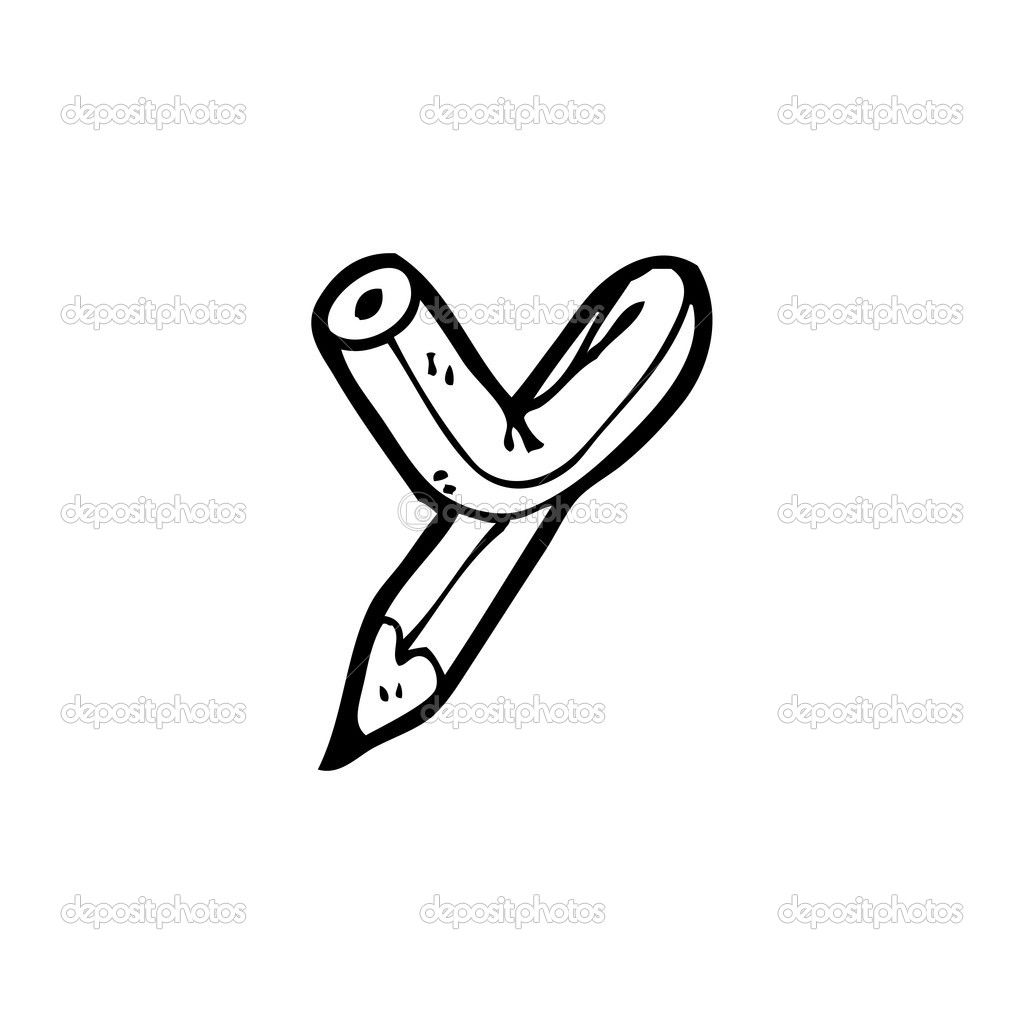 Pencil shaped letter y Stock Vector Image by ©lineartestpilot #19762429