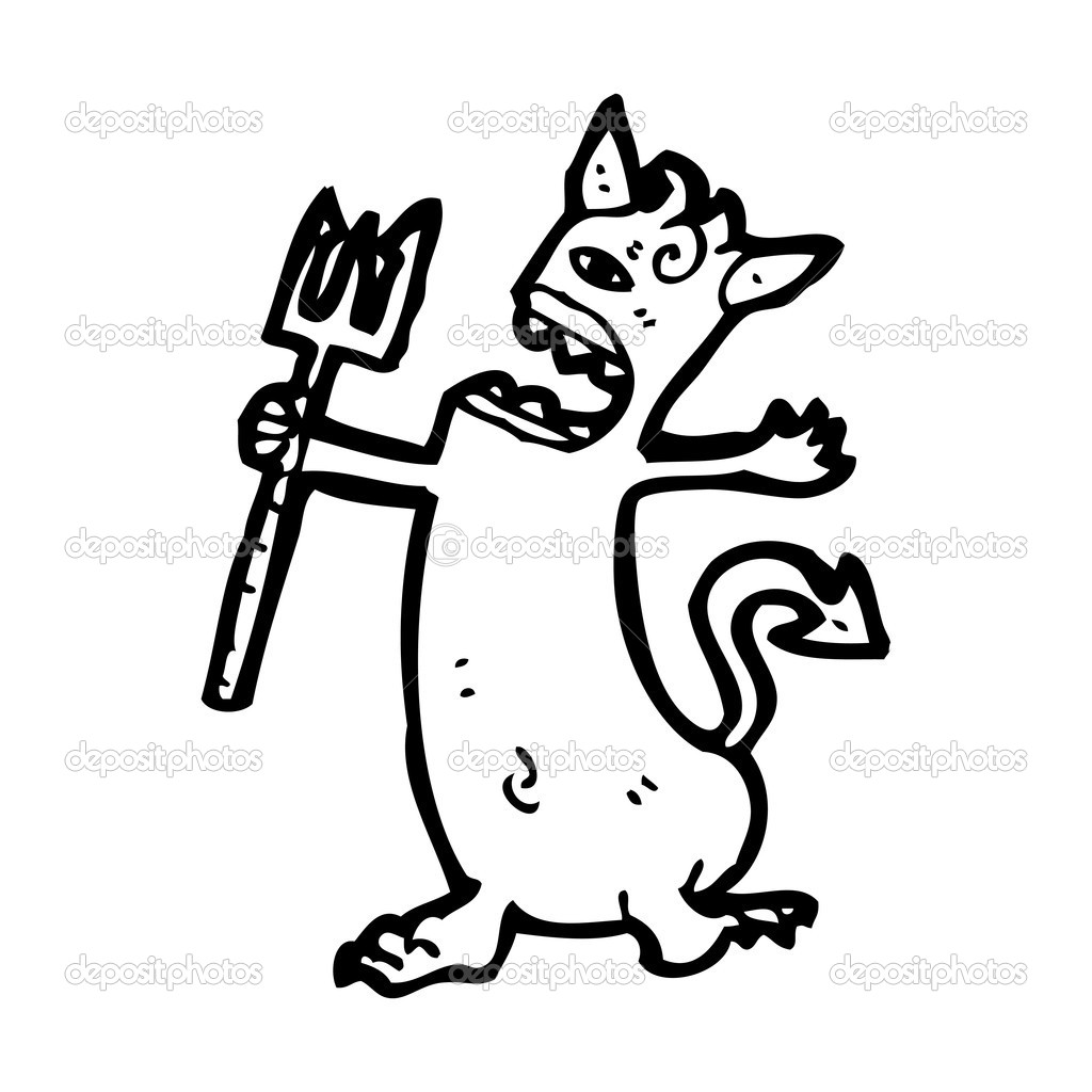 Singing demon cartoon Stock Illustration by ©lineartestpilot #19762827