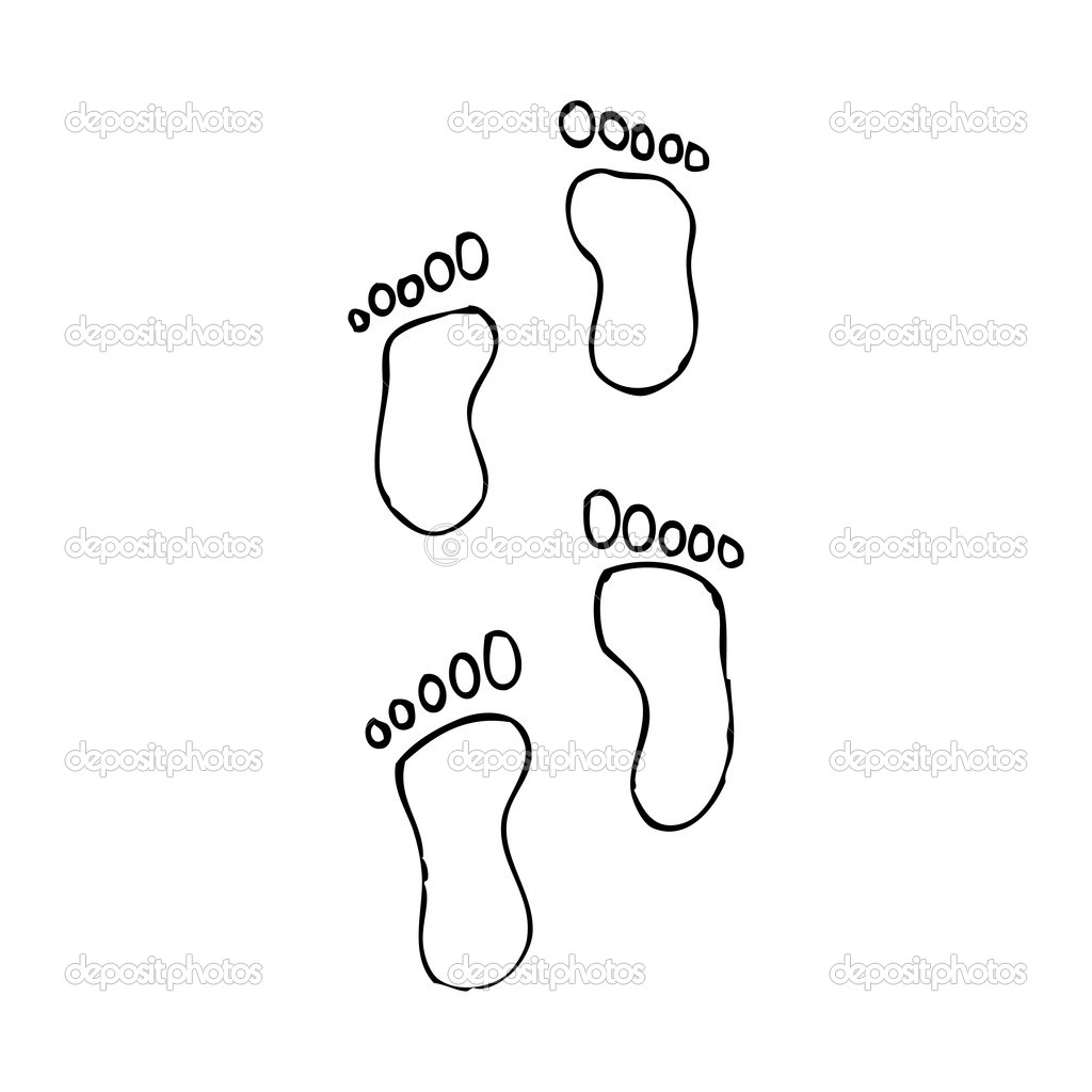 Footprints cartoon — Stock Vector © lineartestpilot #19764261