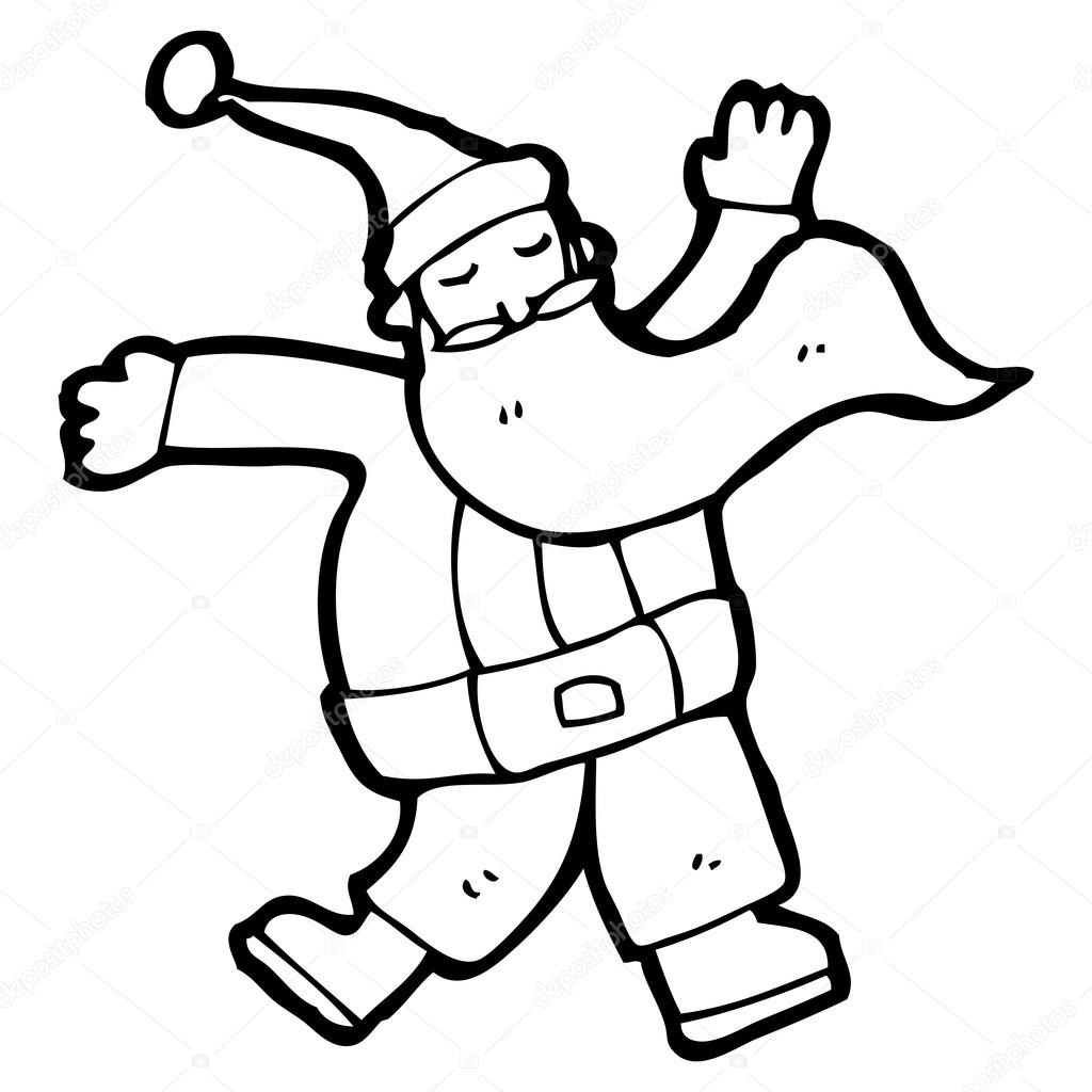 Waving santa cartoon Stock Vector Image by ©lineartestpilot #19764719