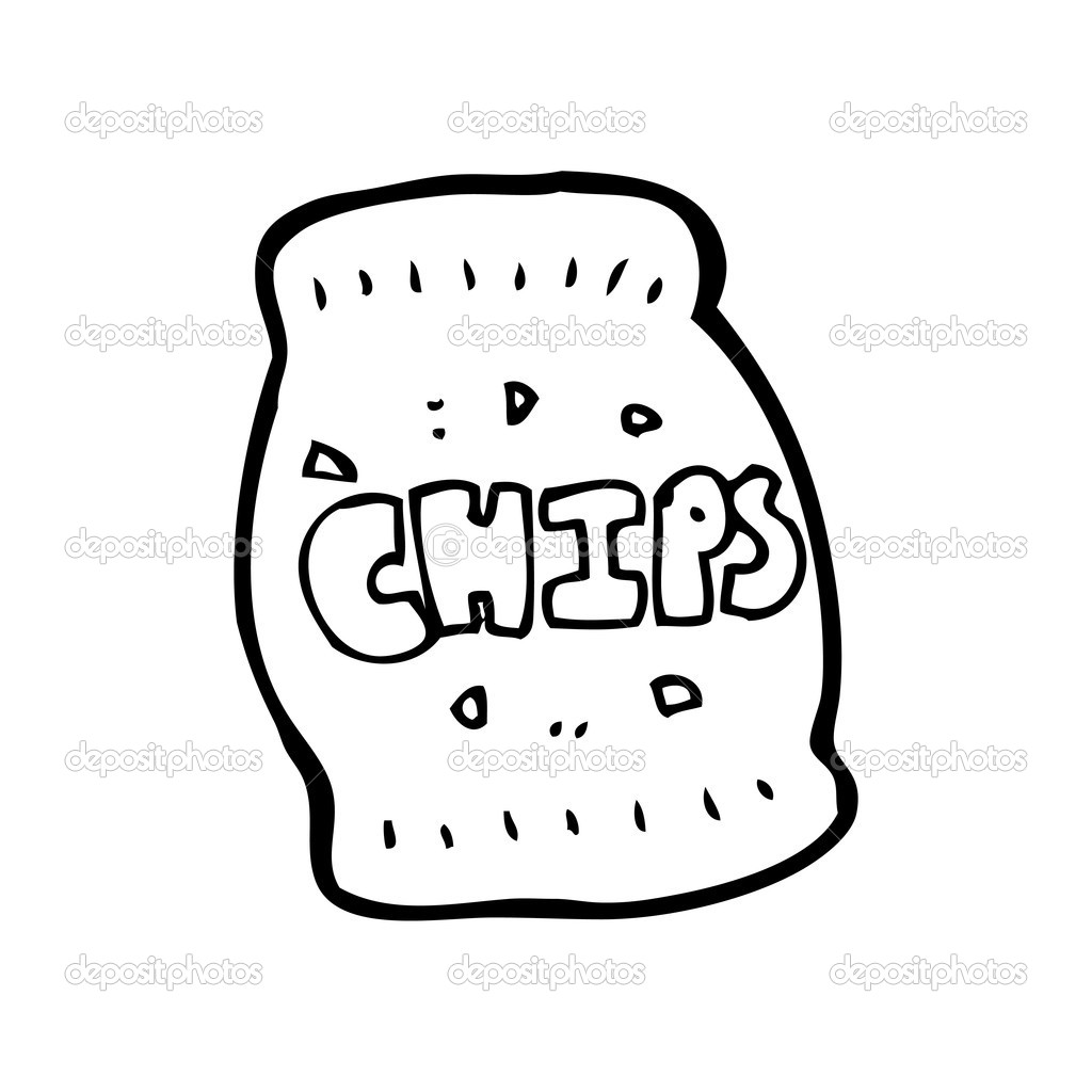 Printable Picture Of A Bag Of Chips Coloring Pages