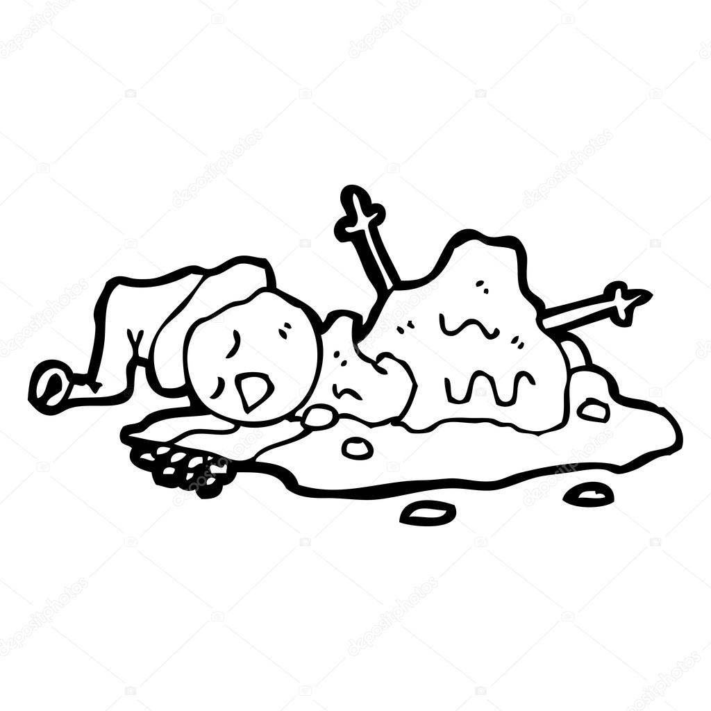 Melted Snowman Clipart Black And White