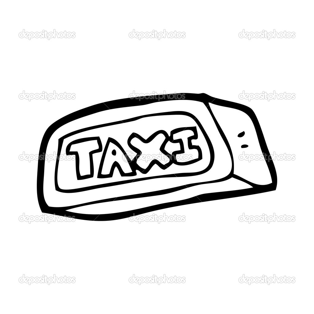 Taxi sign cartoon Stock Vector Image by ©lineartestpilot #19766555