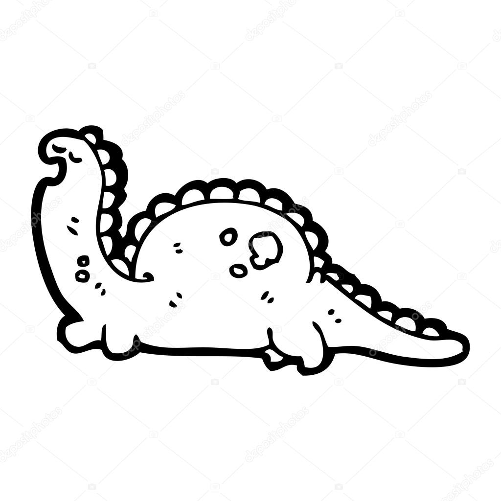 Long dinosaur cartoon Stock Vector Image by ©lineartestpilot #19766671