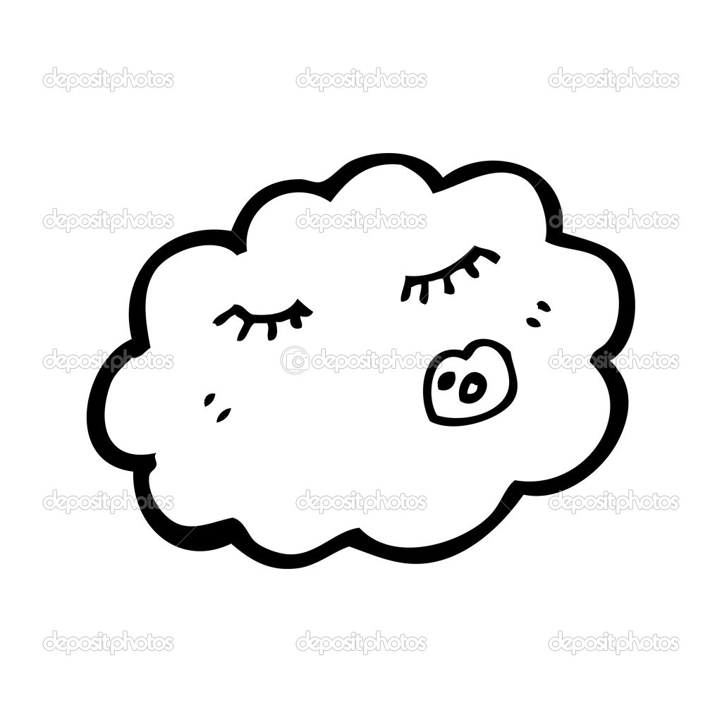 Calm white cloud cartoon Stock Vector Image by ©lineartestpilot #19766853