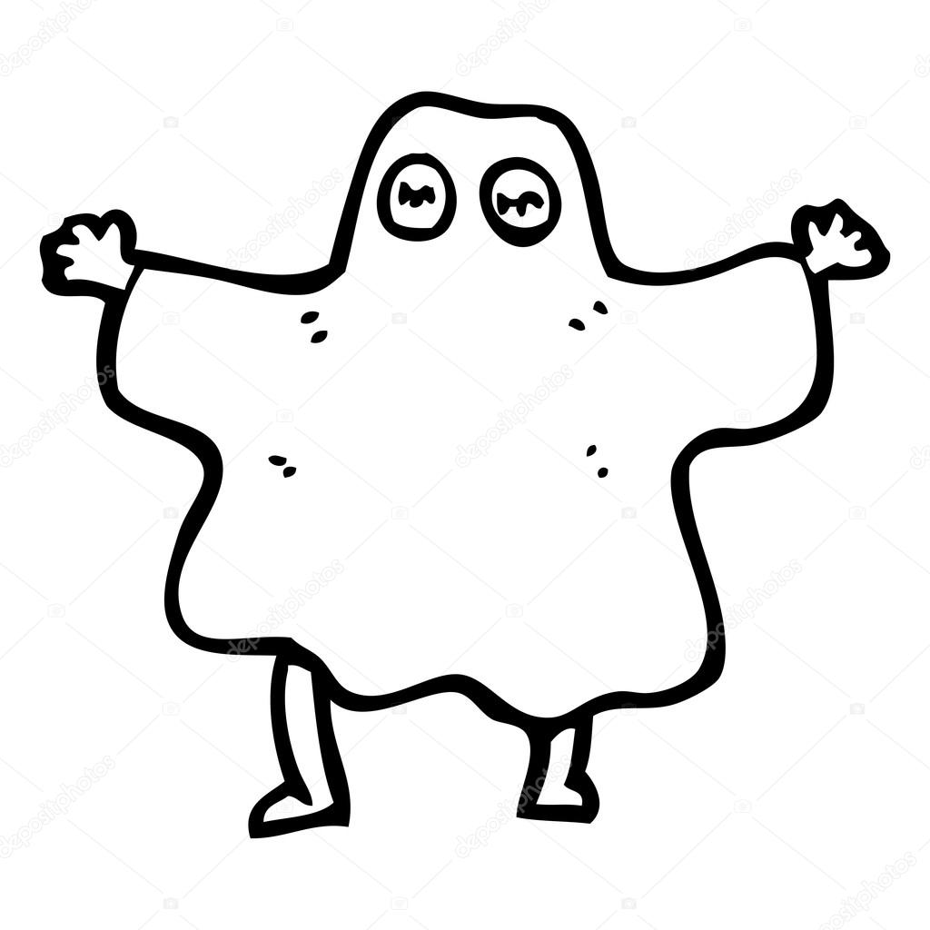 Ghost costume cartoon Stock Vector by ©lineartestpilot 19767025