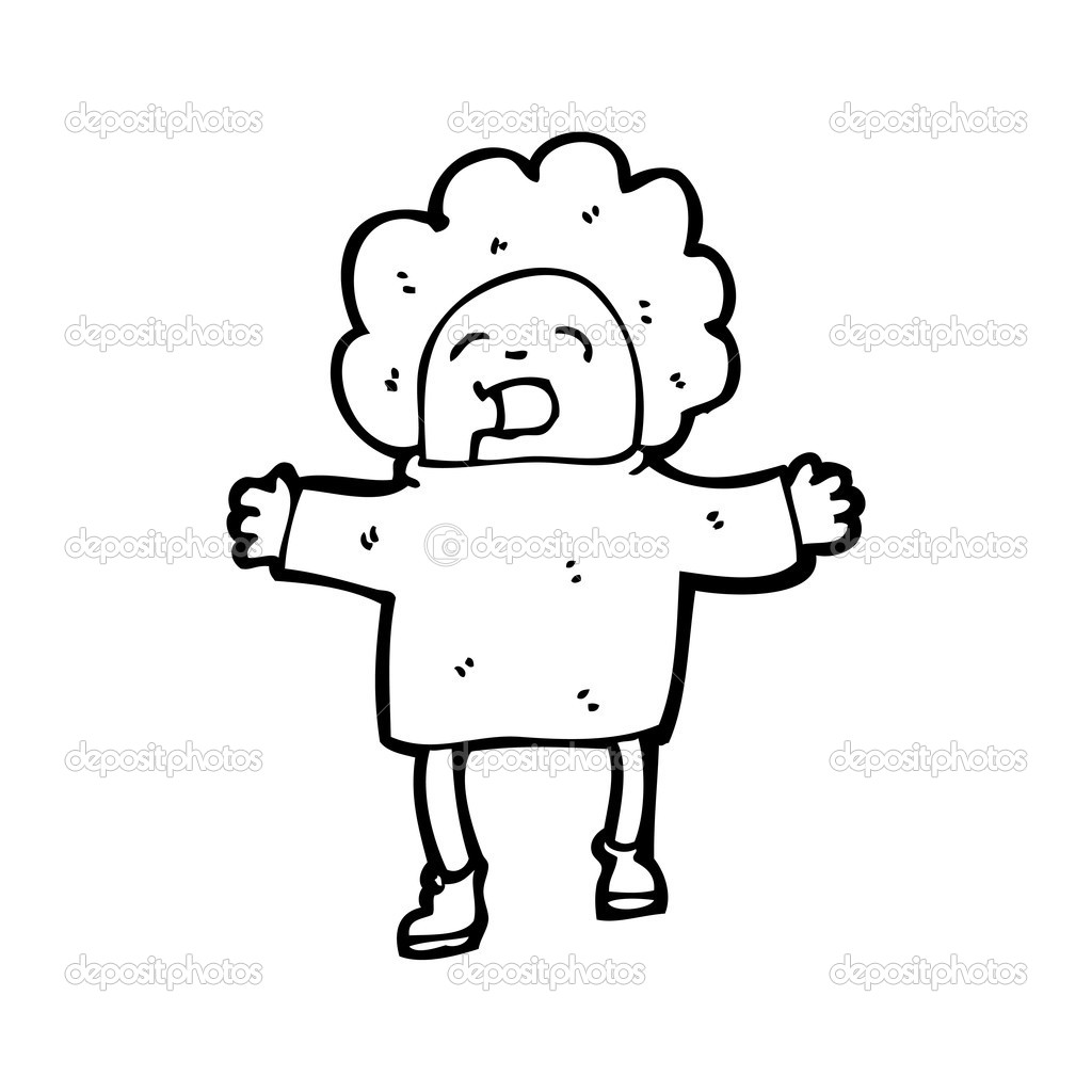 Big hair man cartoon Stock Vector by ©lineartestpilot 19767701
