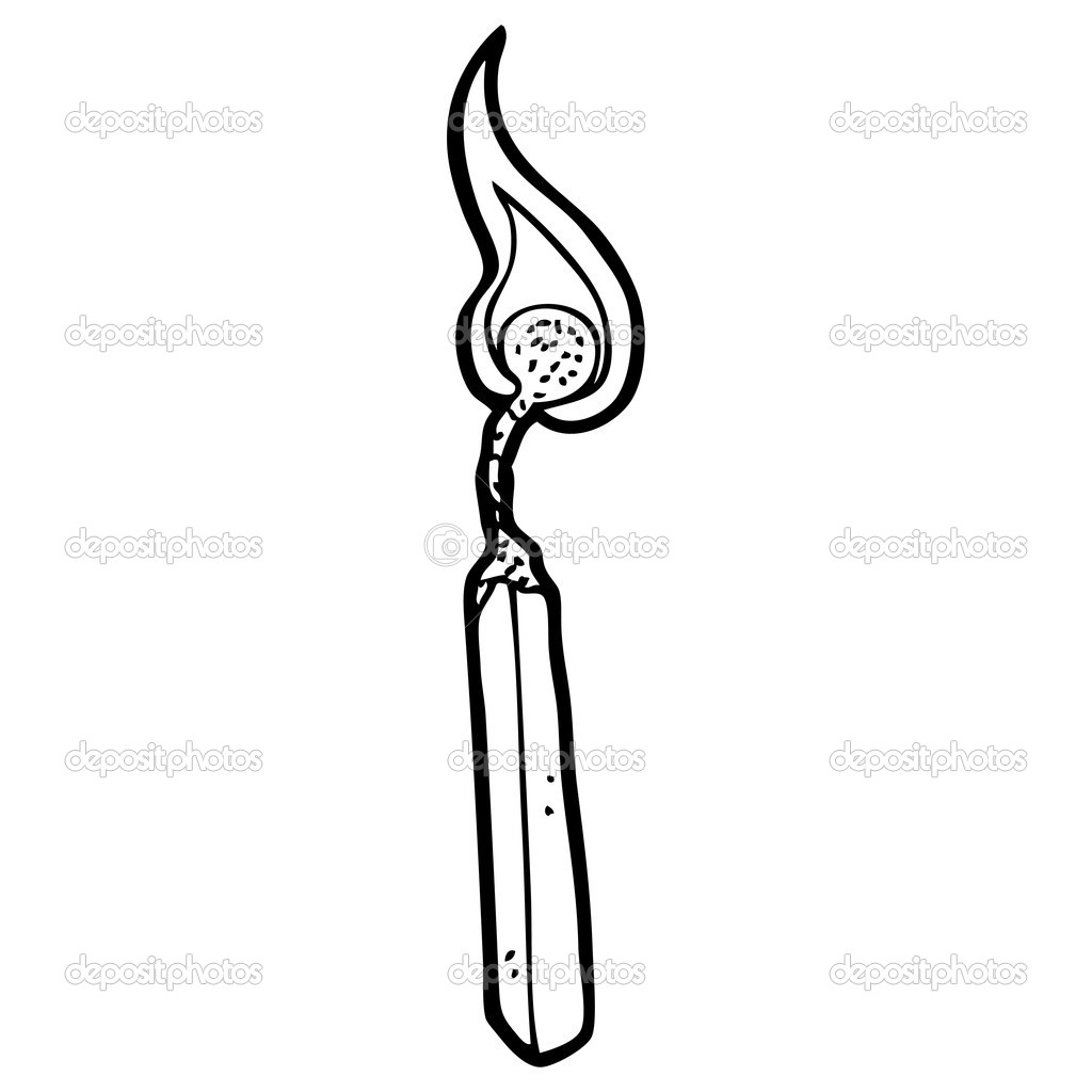Burning match cartoon Stock Vector by ©lineartestpilot 19768957
