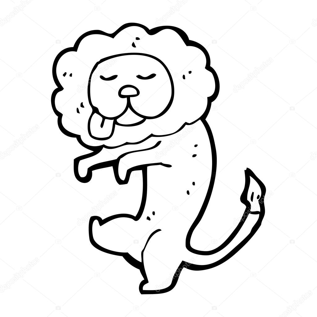 Dancing lion drawing Stock Vector by ©lineartestpilot 19821349