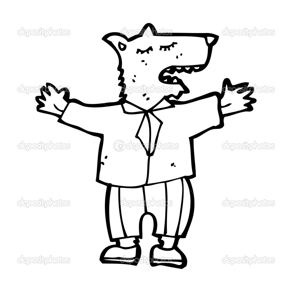 울프 포인트 만화 설명 스톡 벡터 - ©lineartestpilot 19821361