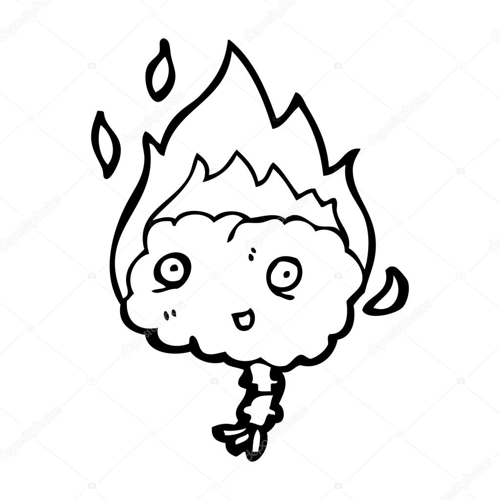 Overheated brain cartoon Stock Vector Image by ©lineartestpilot #19887265