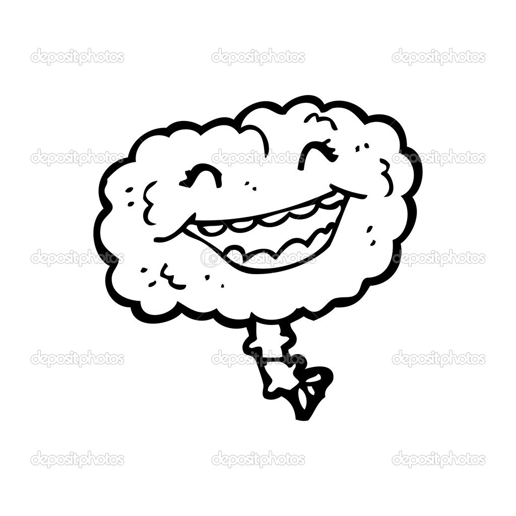 Laughing brain cartoon Stock Illustration by ©lineartestpilot #19889539