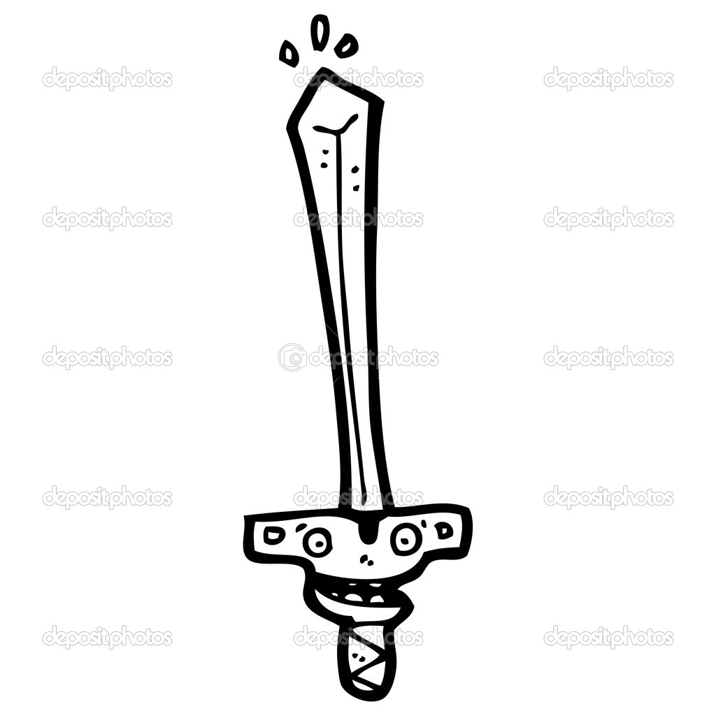 Grinning sword cartoon Stock Vector by ©lineartestpilot 19891899