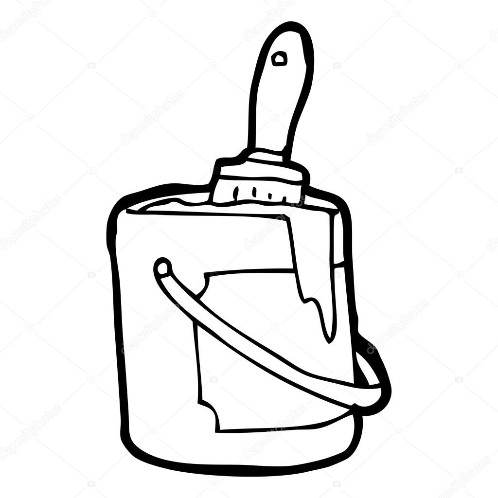 Desenho de balde de tinta — Vetores de Stock #19892399